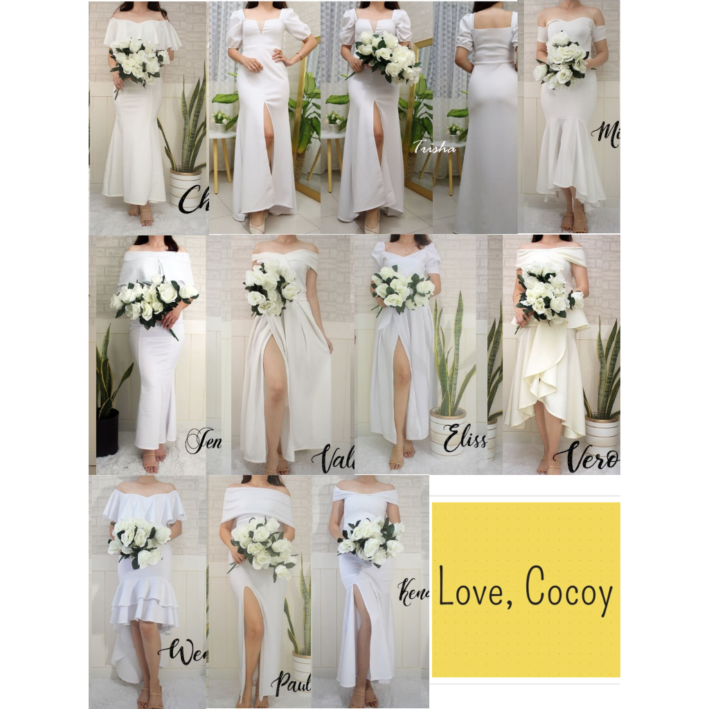 CIVIL WEDDING DRESS with sizes/BAPTISMAL ATTIRE/WEDDING DRESS/ENTOURAGE ...