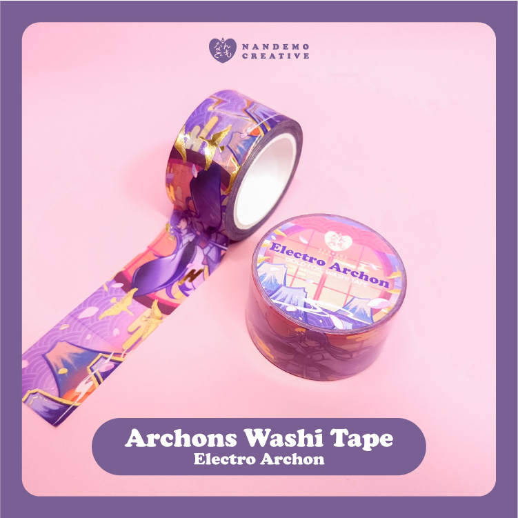 Genshin Impact Electro Archon Foil Washi Tape - Baal Ei Raiden Shogun ...
