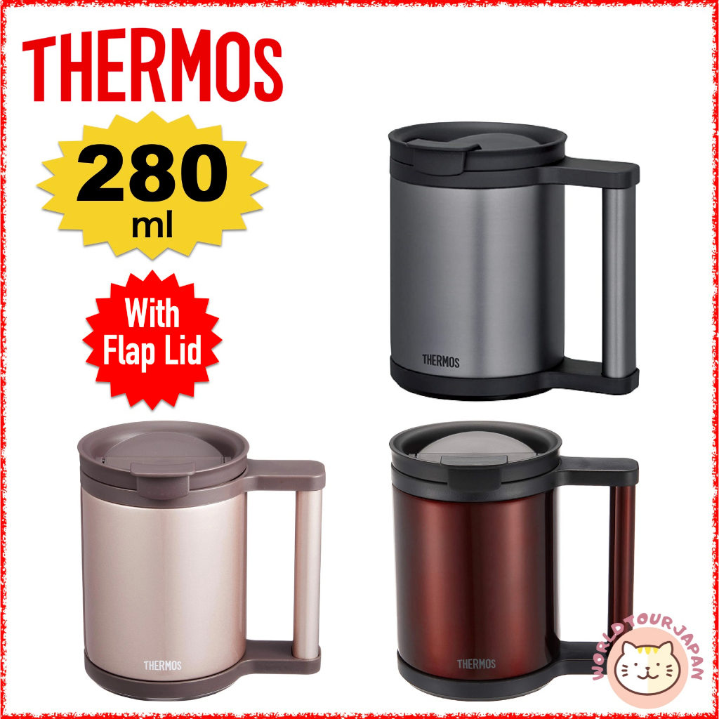 THERMOS Vacuum Insulated Mug / 280ml / JCP-280C / With Flap Lid / available HOT and COLD Drink ...