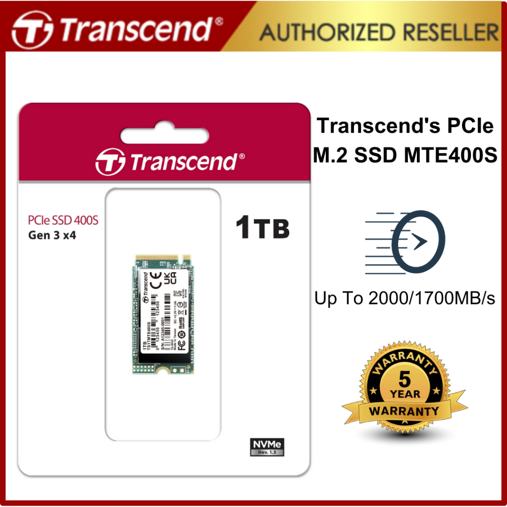Transcend MTE400S 256G/512G/1T/2T M.2 2242 PCIe NVMe Gen3 x4 Laptop/ Internal SSD | Shopee ...