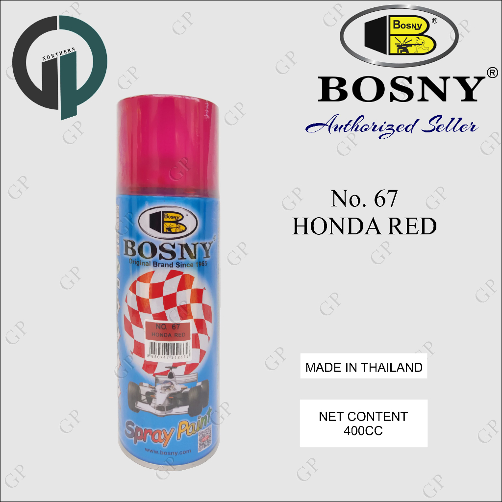 Bosny Spray Paint #67 HONDA RED 400ml - GPNorthern | Shopee Philippines