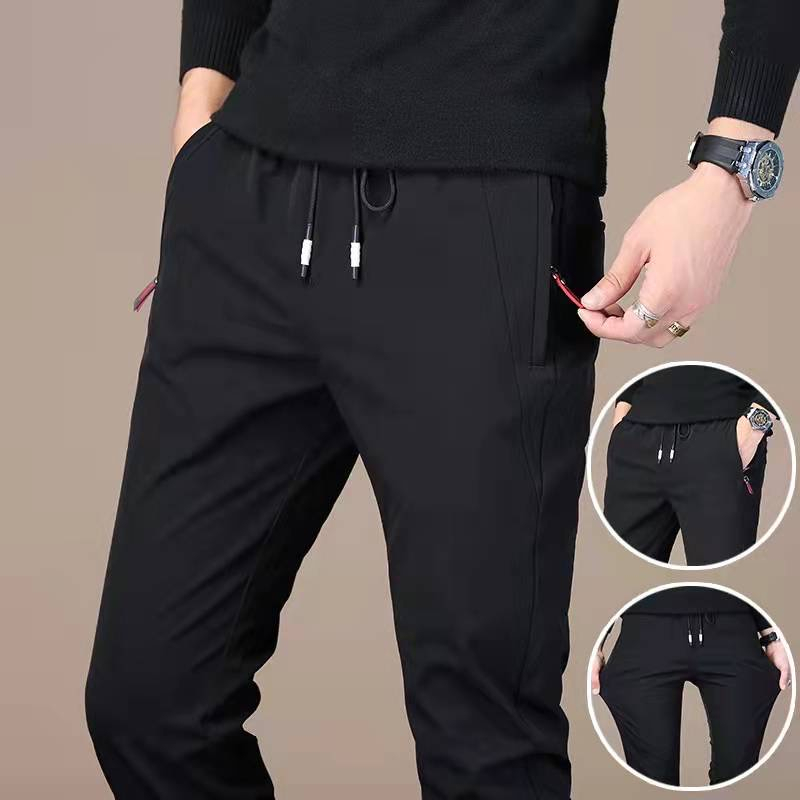 Men's Pants Plain Fashion Trend Korean Style Pants For Men Pocket with ...