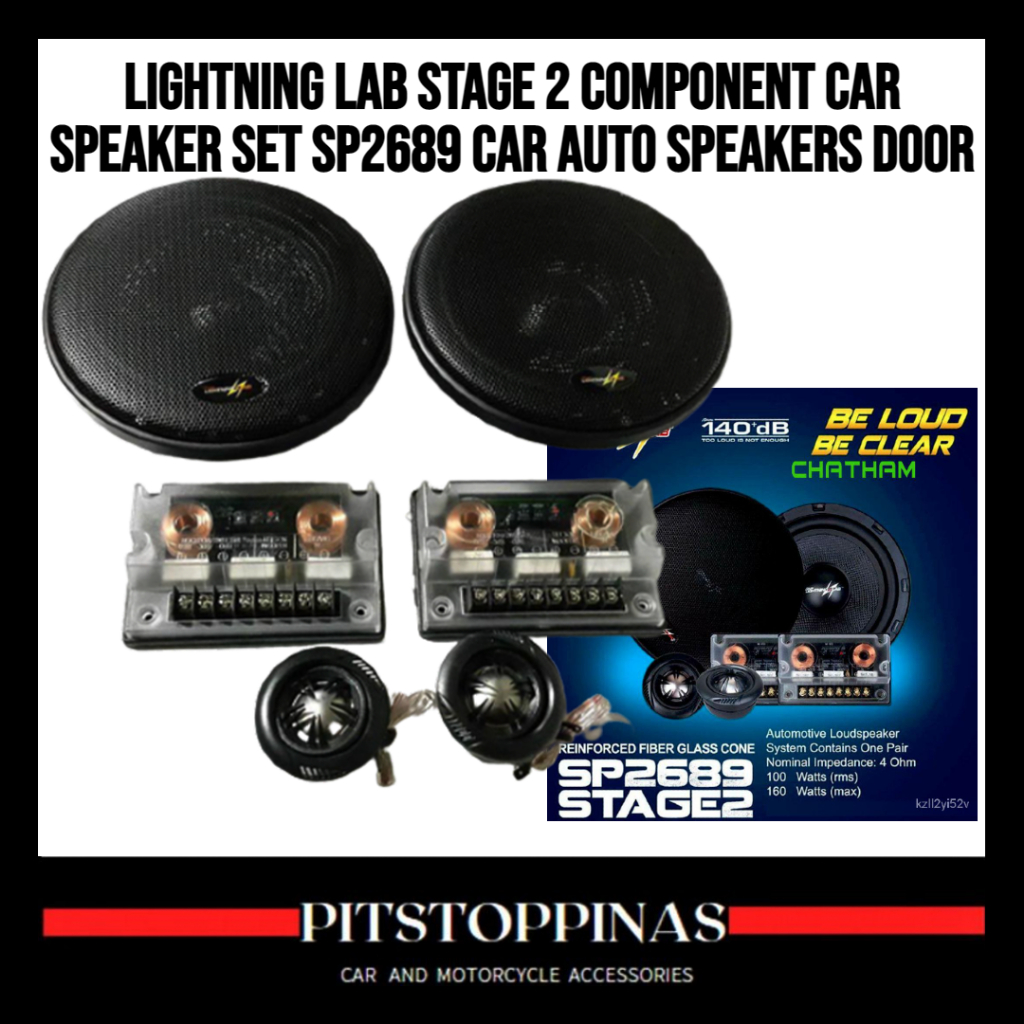 LIGHTNING LAB STAGE 2 COMPONENT CAR SPEAKER SET SP2689 CAR AUTO ...