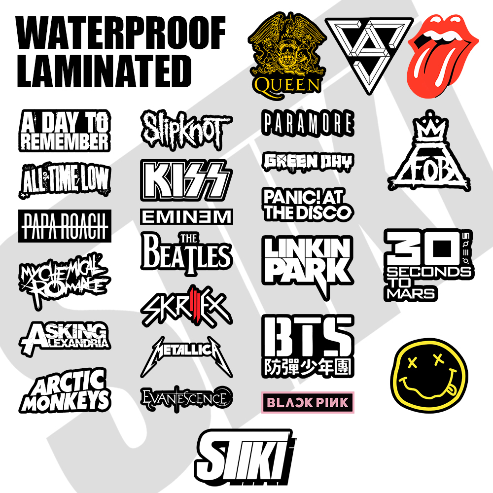 Rock Pop Band Music Vinyl Sticker WATERPROOF | Shopee Philippines