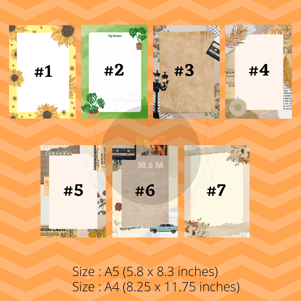 A5 STATIONARY PAPER / AESTHETIC PAPER / 15 , 30 , 50 sheets per pack ...