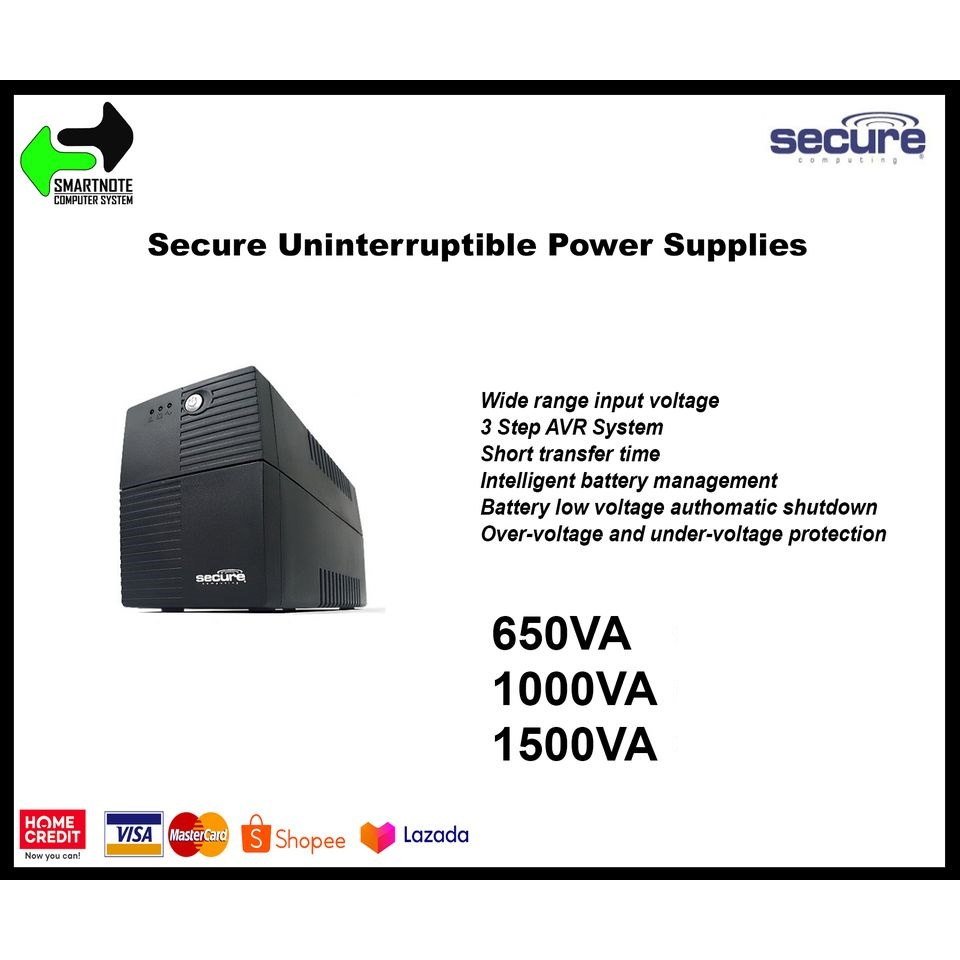 SECURE 1000VA/1500VA UPS COMPUTER DESKTOP CPU | Shopee Philippines