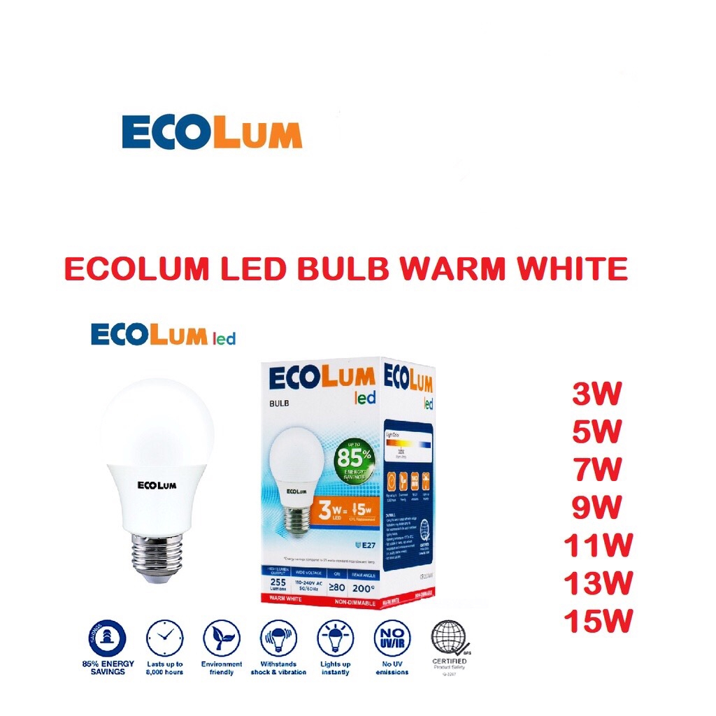 LED BULB ECOLUM ( Firefly Bulb LED ) Daylight & Warmwhite / LED Bulb ...