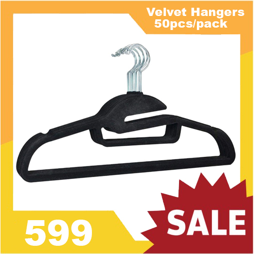 Non-Slip Velvet Hanger 50pcs EZ Collar Hanger Home Buddies hanger 50 ...