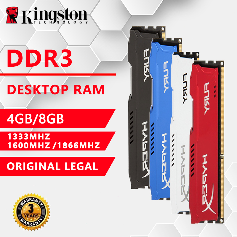 Kingston Hyperx 4GB/8GB Desktop RAM DDR3 1333MHZ/1600/1866MHZ DIMM ...