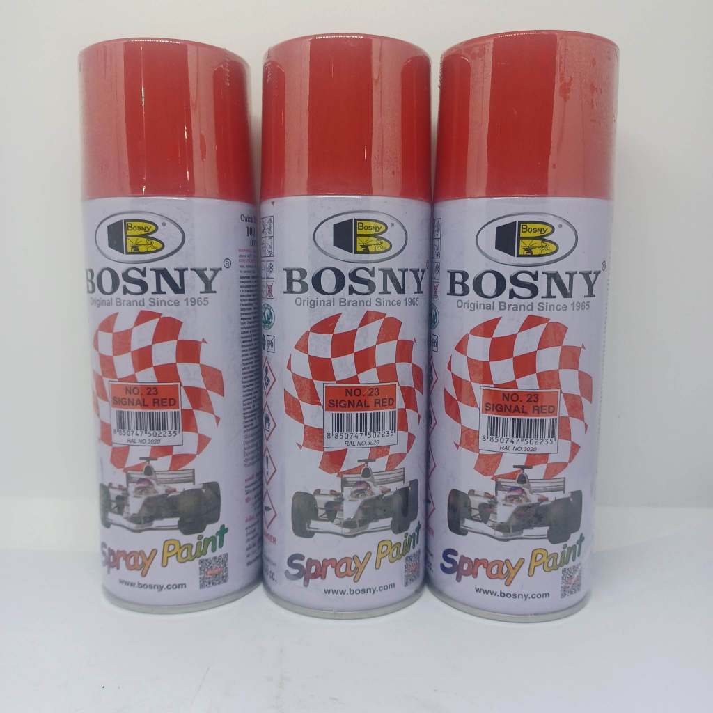 GUARANTEED ORIGINAL BOSNY SPRAY PAINT SIGNAL RED | Shopee Philippines