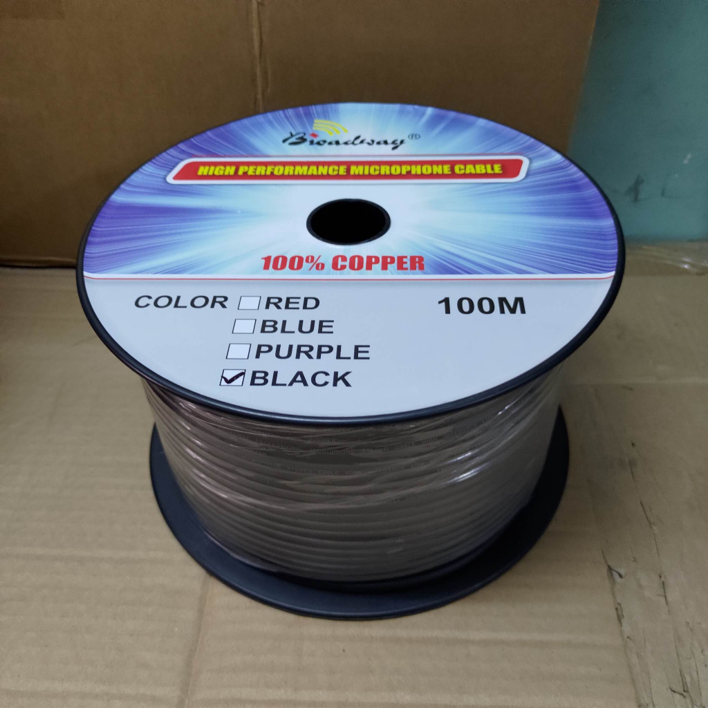BROADWAY STEREO MICROPHONE CABLE HEAVY DUTY PER ROLL 100% COPPER ...