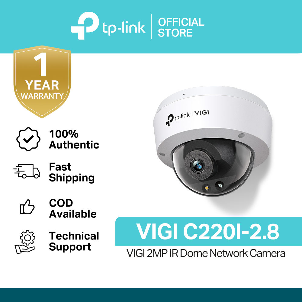 TP-Link VIGI C220I-2.8/4 VIGI 2MP IR Dome Network Camera | Shopee Philippines