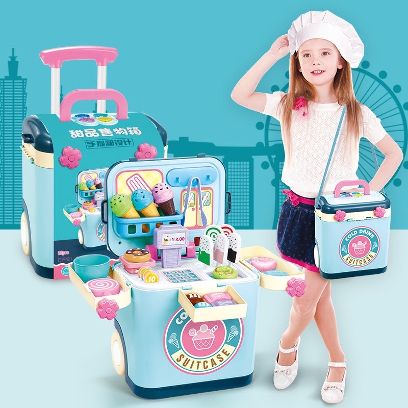 Children's Play House Ice Cream Toy Kitchen Candy Simulation Ice Cream ...