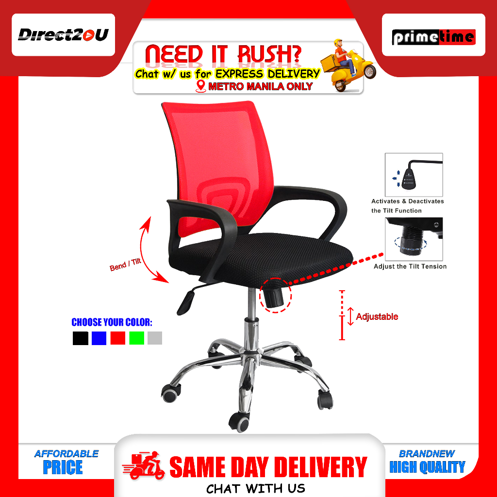 Primetime Ergonomic Office Arm Chair with Chromed Steel starbase ...