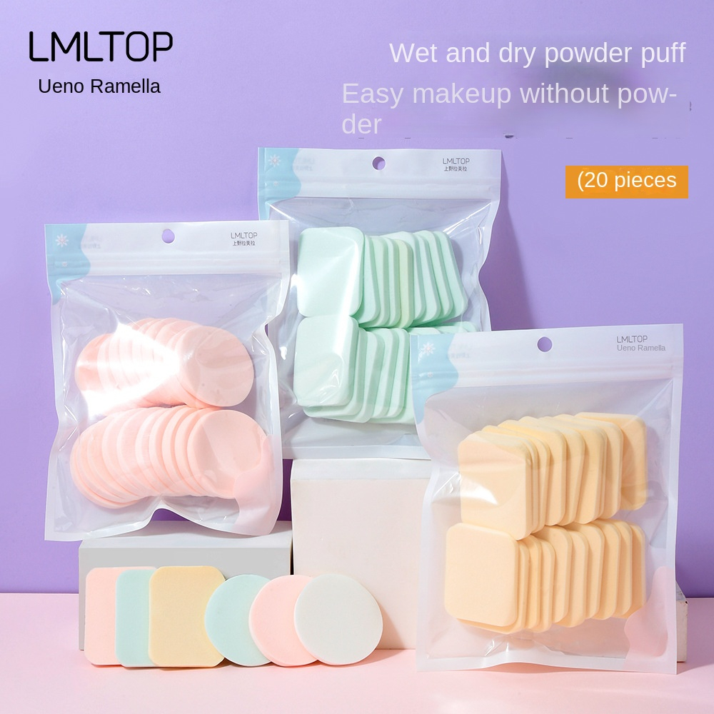 20pcs sponge facial powder puff, wet/dry dual use, round sponges ...