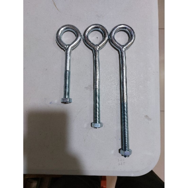 Eye Bolt With Nut 1/2" Hole , 4 , 6 Or 8 Inches Long SOLD PER SIZE Meralco | Shopee Philippines