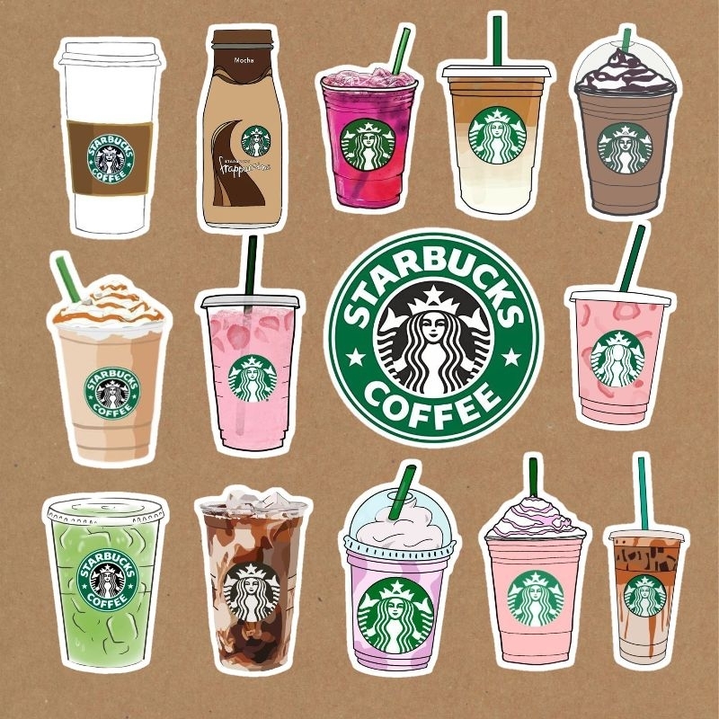 Starbucks Drinks Laminated VINYL Waterproof Stickers | Shopee Philippines