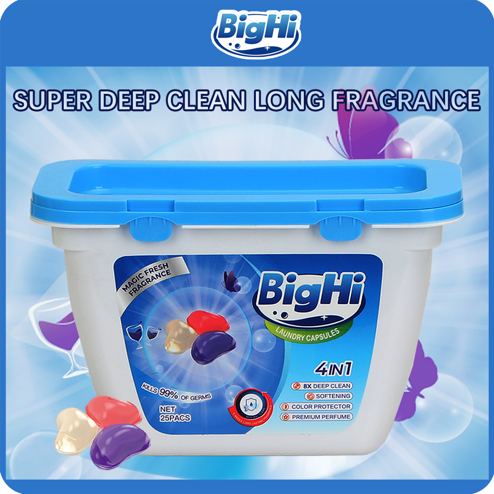 BigHi Perfume Laundry Liquid Detergent Pods Magic Fresh Fragrance Ball ...