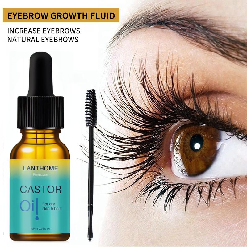 Castor Oil Eyebrow Grower Eyelash Growth Liquid Human Hair Eyelash