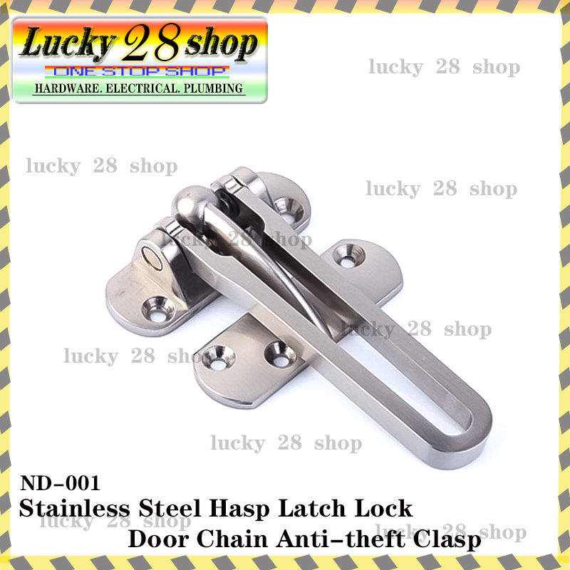 STAINLESS STEEL HASP LATCH LOCK DOOR CHAIN ND001 | Shopee Philippines