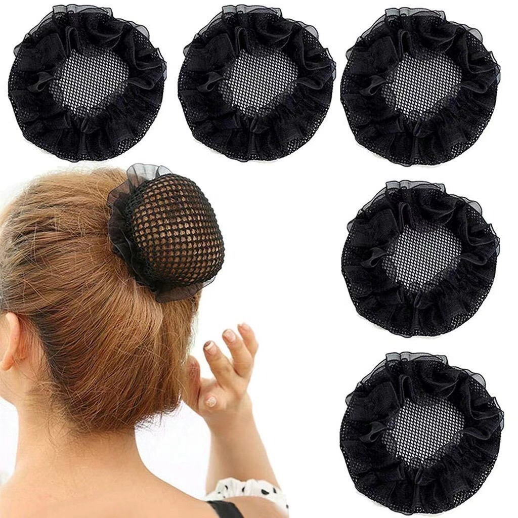 LUCKIN MART Reusable Elastic Hairnet Bun Hair Net Thick or Thin ...
