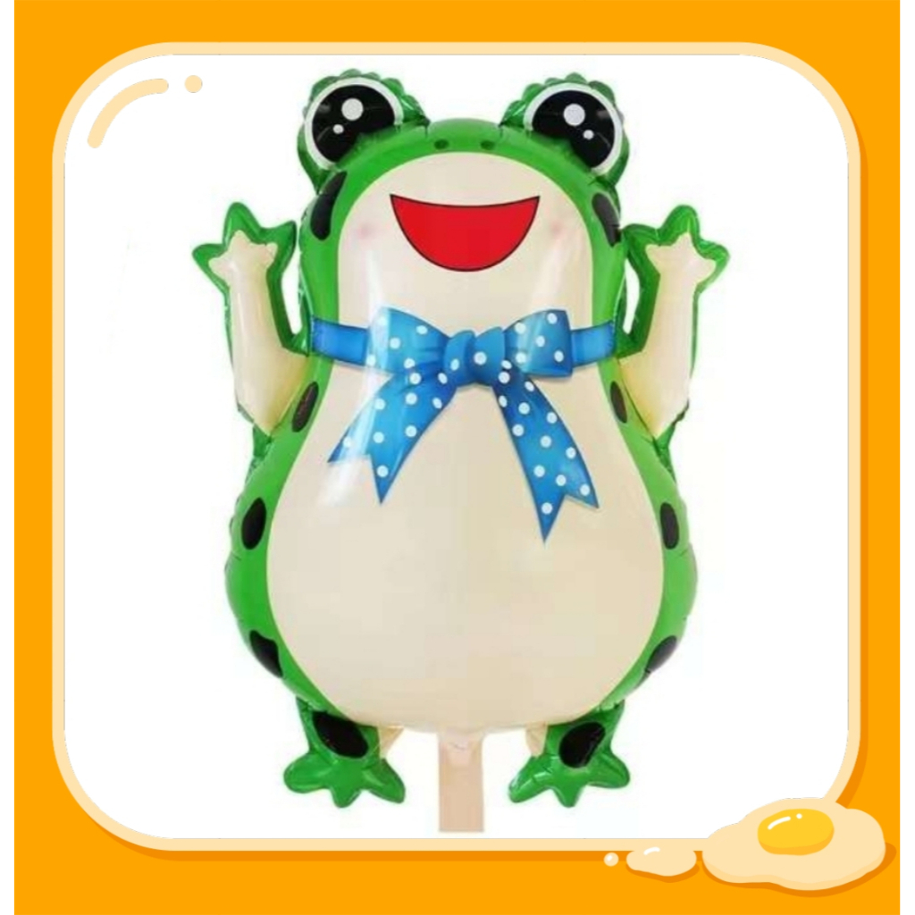 Happy birthday 25 inches animal theme Big eyes Tie Frog party ...