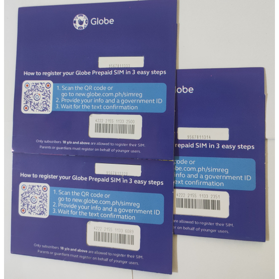 Globe 5G Special Number Vanity Tricut SIM Card Unique Eternity Luck ...