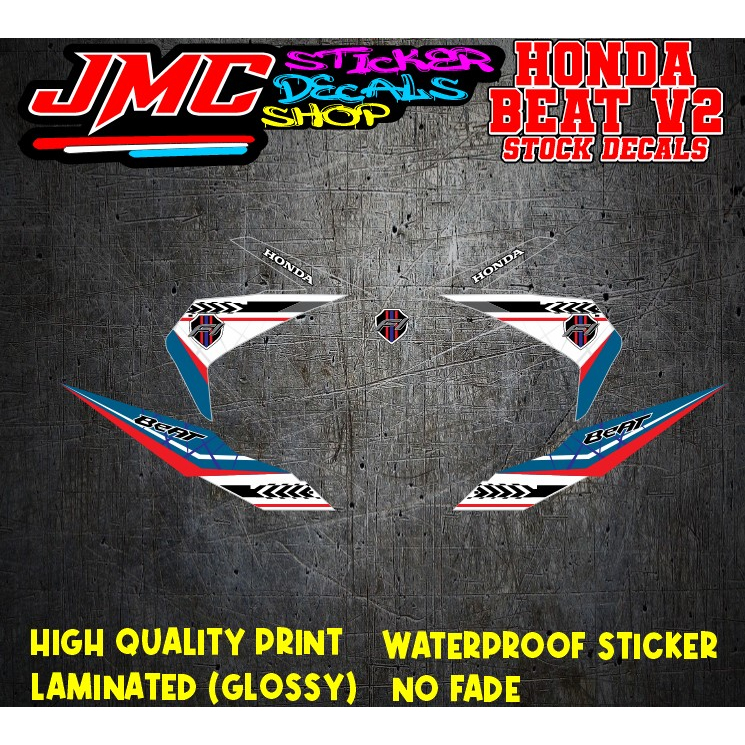 honda beat v2 stock decals quality sticker laminated decals | Shopee ...