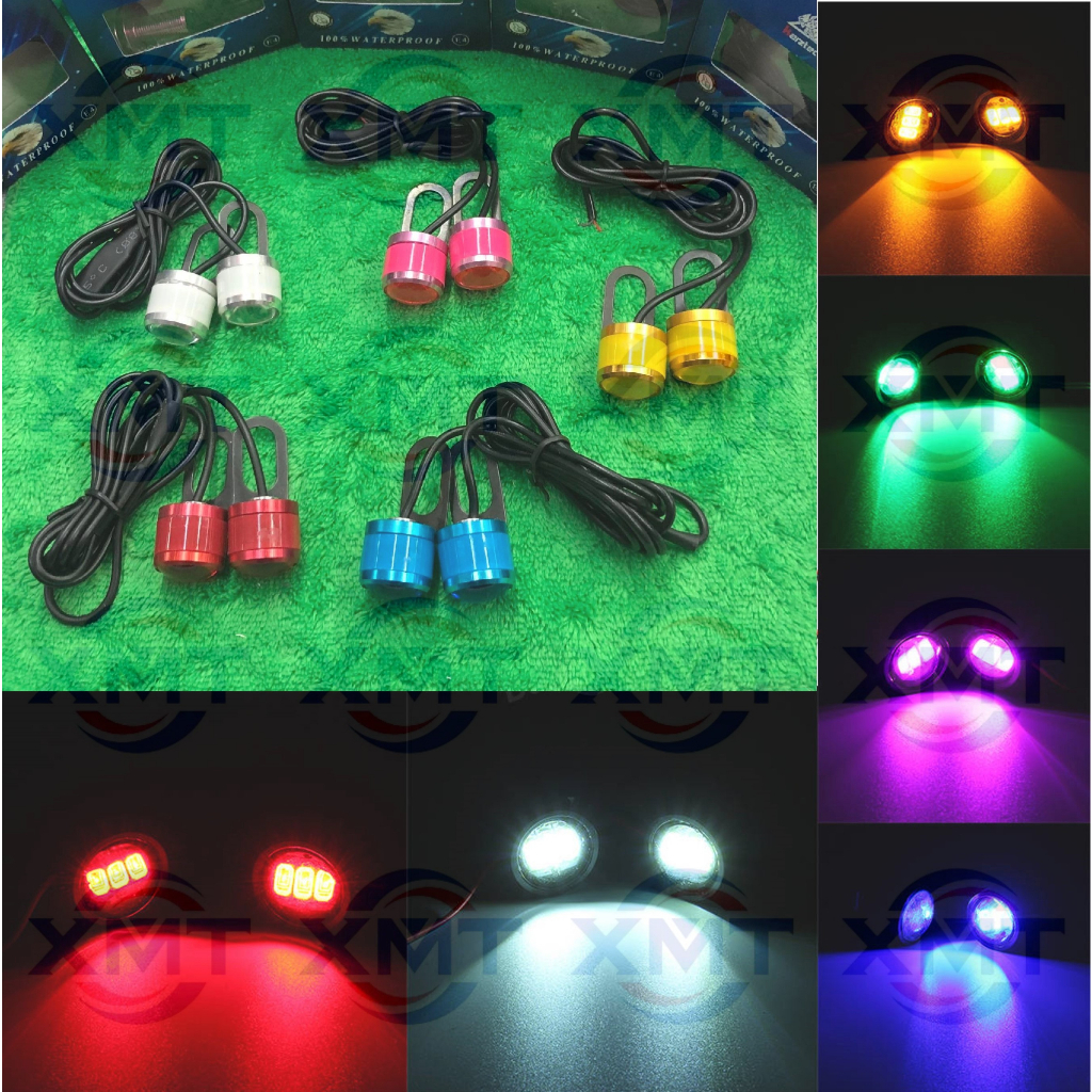 Motorcycle Eagle Eye LED Blinker with Bracket 2pcs Universal | Shopee ...