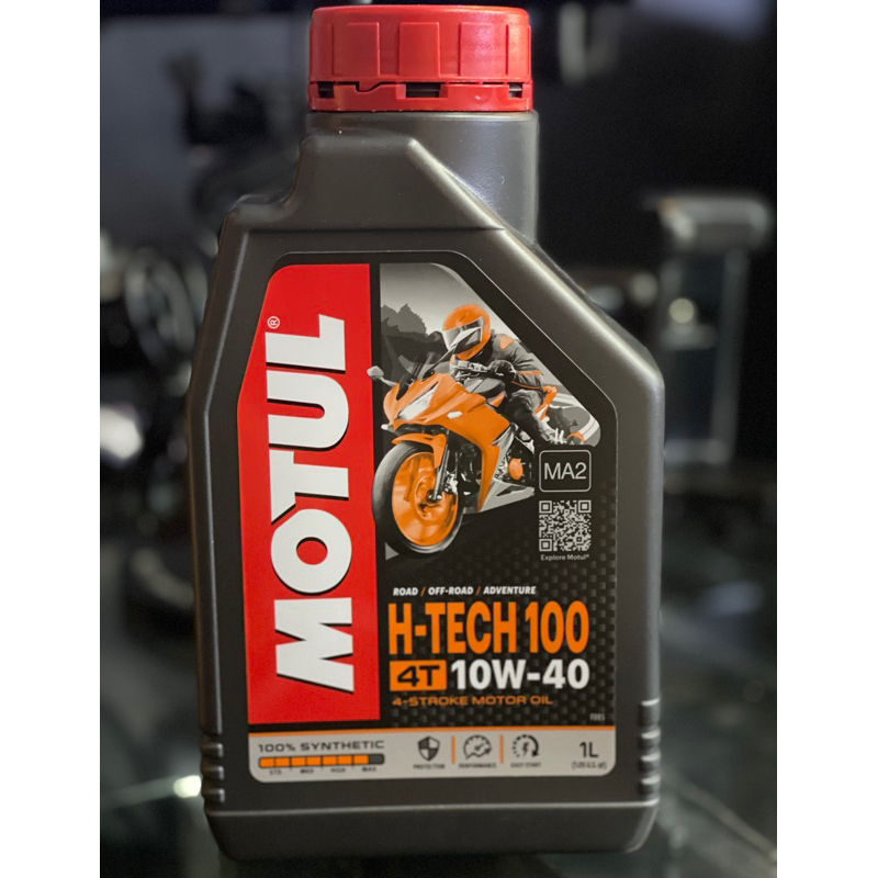MOTUL H TECH 100 OIL 10W40 100% SYNTHETIC 1 LITER ORIGINAL | Shopee ...