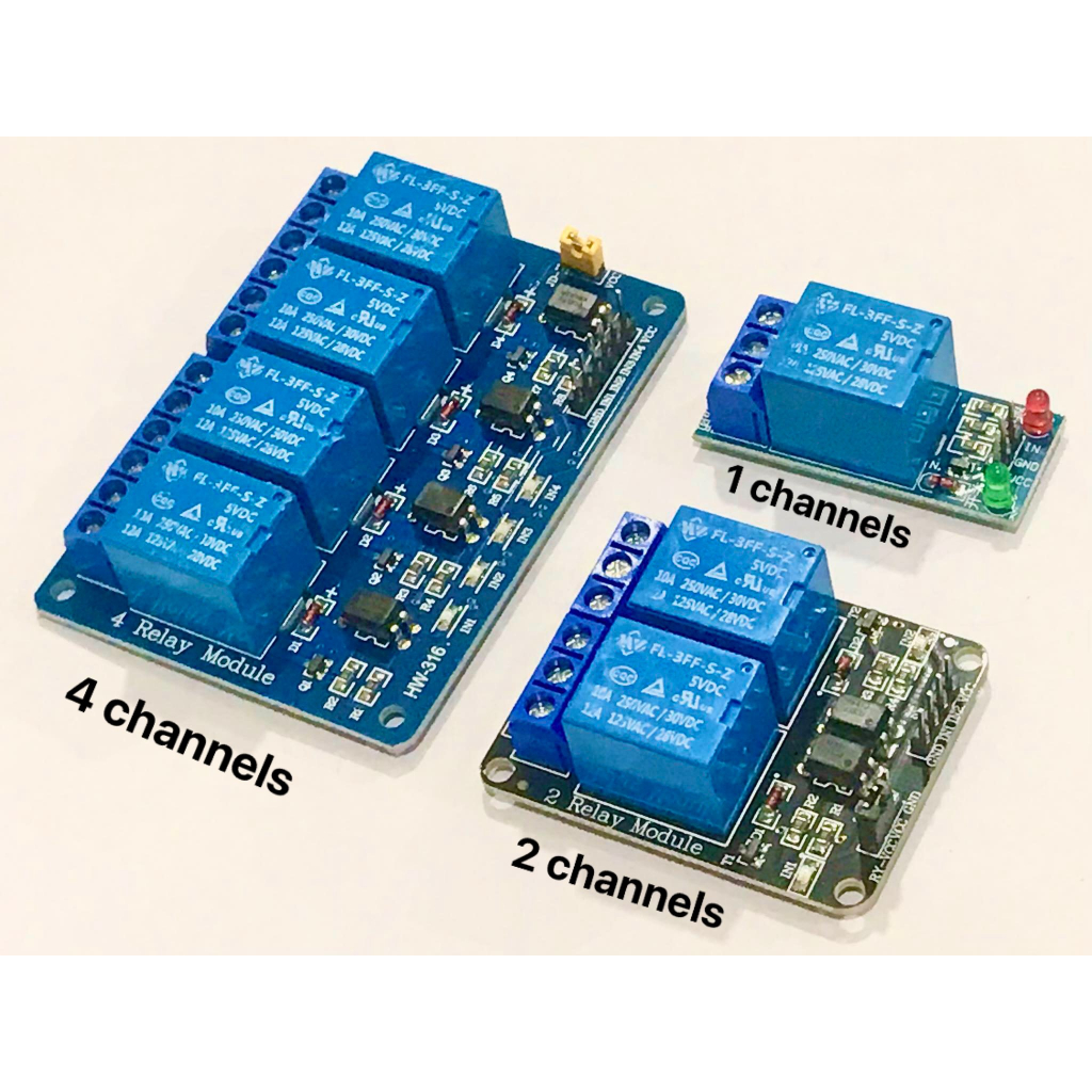 1 / 2 / 4 Channel Relay Module 5V DC 10A 250V AC Low Level Trigger Single Dual Quad with ...