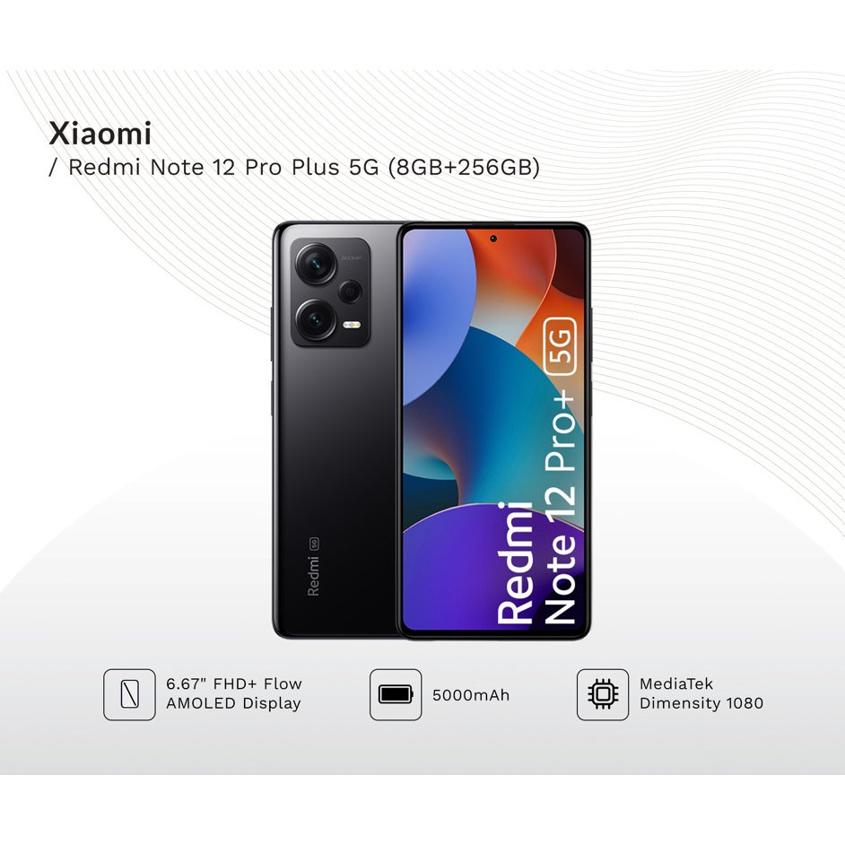 XIAOMI Redmi Note 12 Pro Plus 5G (8GB/256GB) - Technopop PH | Shopee ...