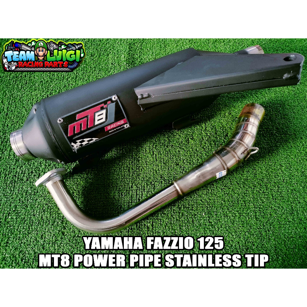 MT8 POWER PIPE FOR YAMAHA FAZZIO 125 STAINLESS TIP | Shopee Philippines