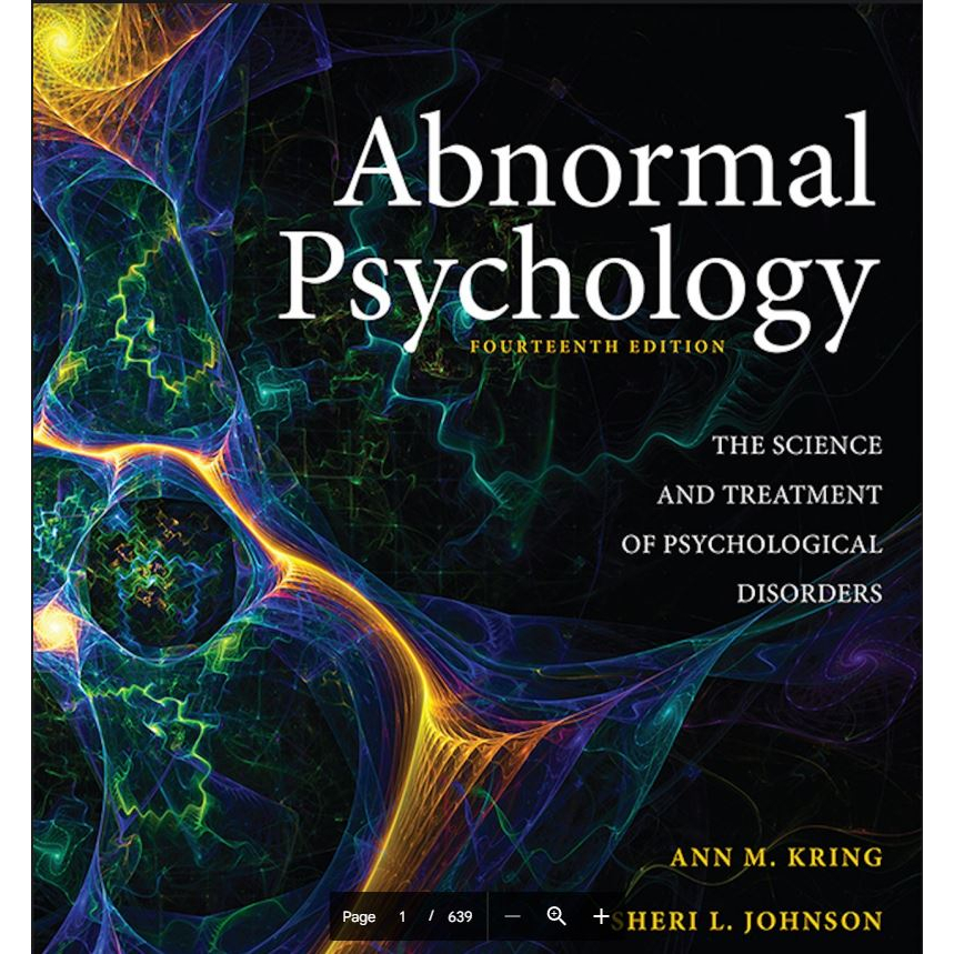 Abnormal Psychology The Science and Treatment of Psychological ...