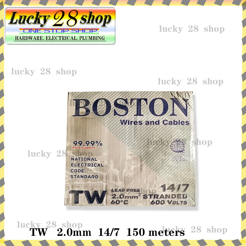 ORIGINAL BOSTON TW ELECTRICAL STRANDED WIRE ( 150 METERS ) | Shopee ...