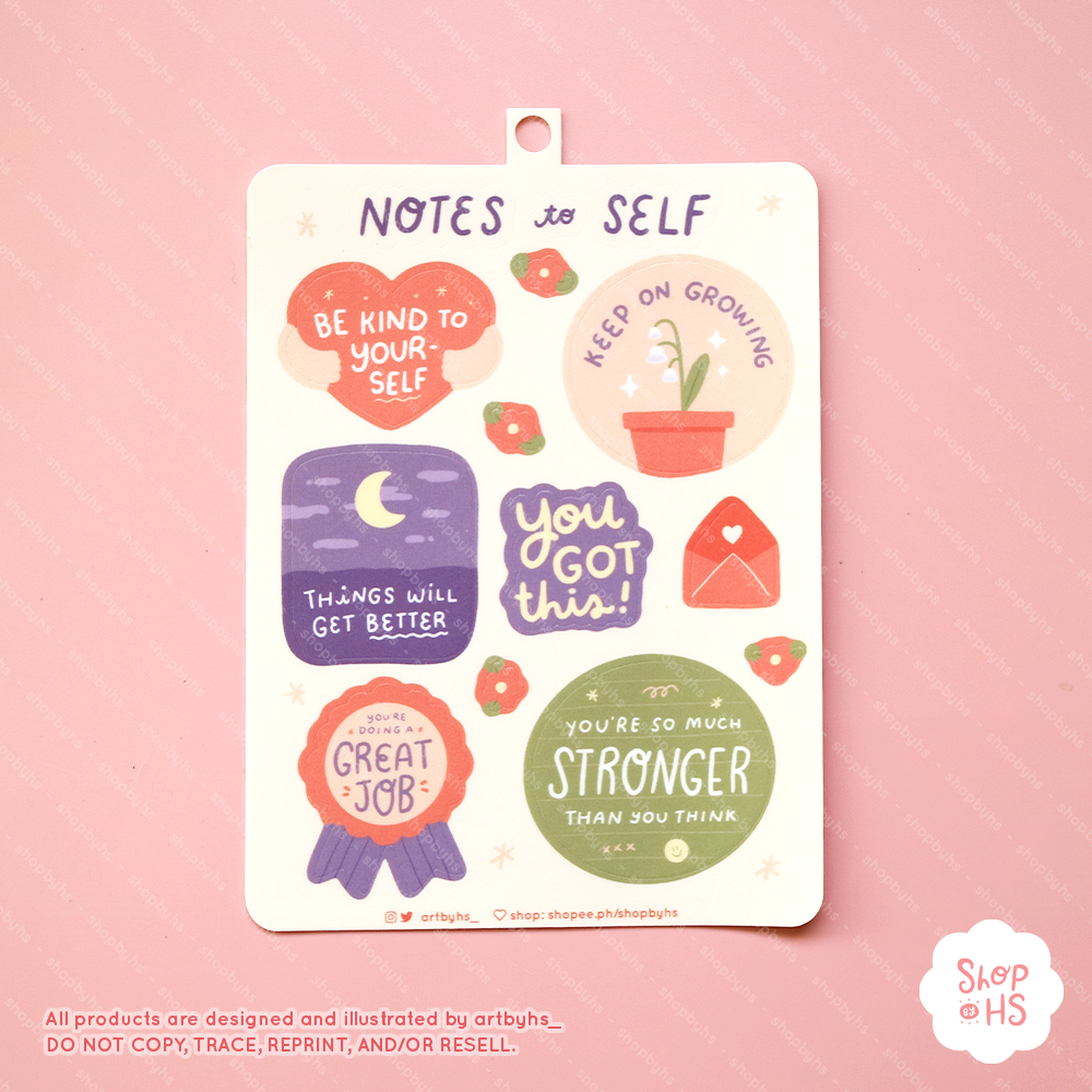 Notes to Self Journal Sticker Sheet | Shopee Philippines