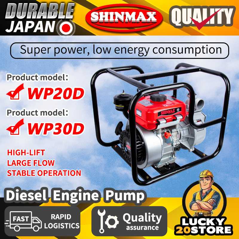 6.5HP Diesel Engine Water Pump 4-Stroke 2x2 3x3Inch For Agricultural Irrigation High Head Large ...