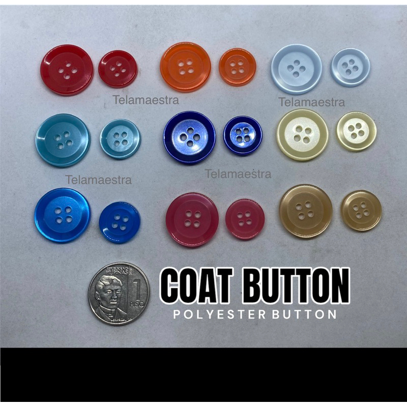 [6pcs] Coat Button Size 24 and 32 Polyester Button | Shopee Philippines