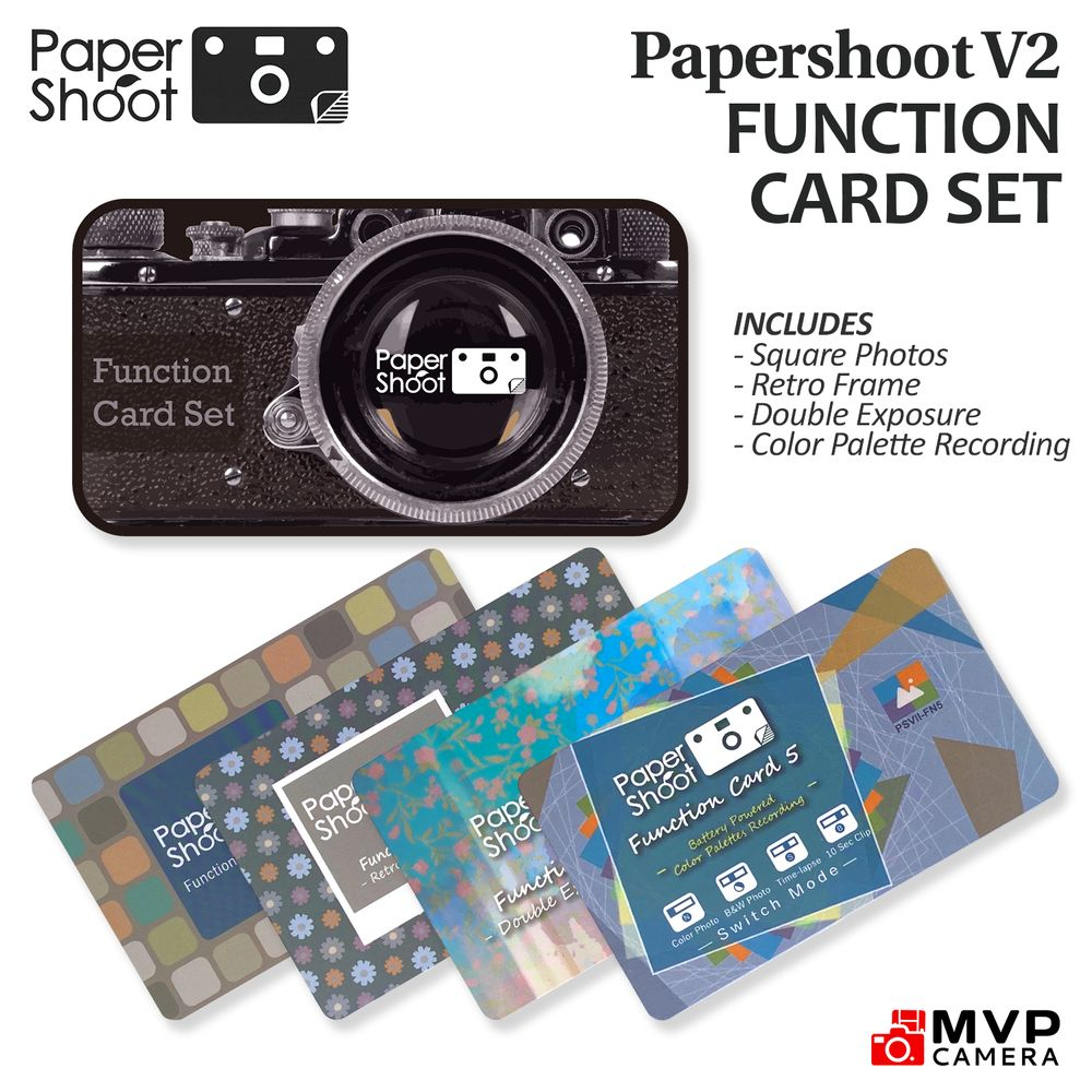 PAPERSHOOT Function Card Set Square Retro Frame Double Exposure Palette Recording MVP CAMERA ...