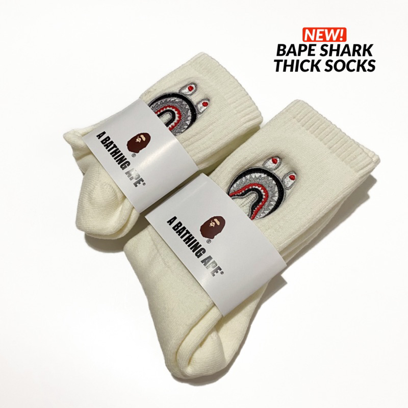 LAZE.PH Bape shark thick quarter & crew socks | Shopee Philippines
