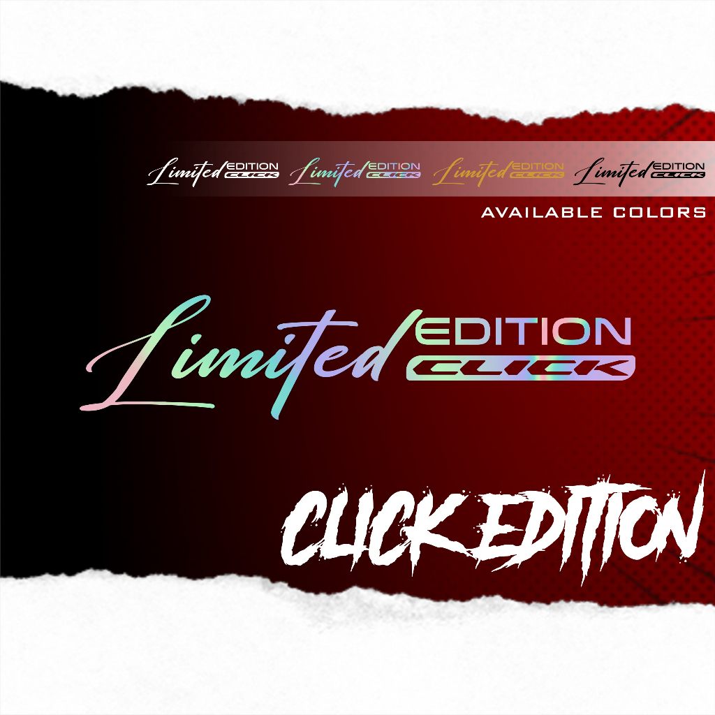 LIMITED EDITION CLICK decal cutout sticker for car/motorcycle and ...