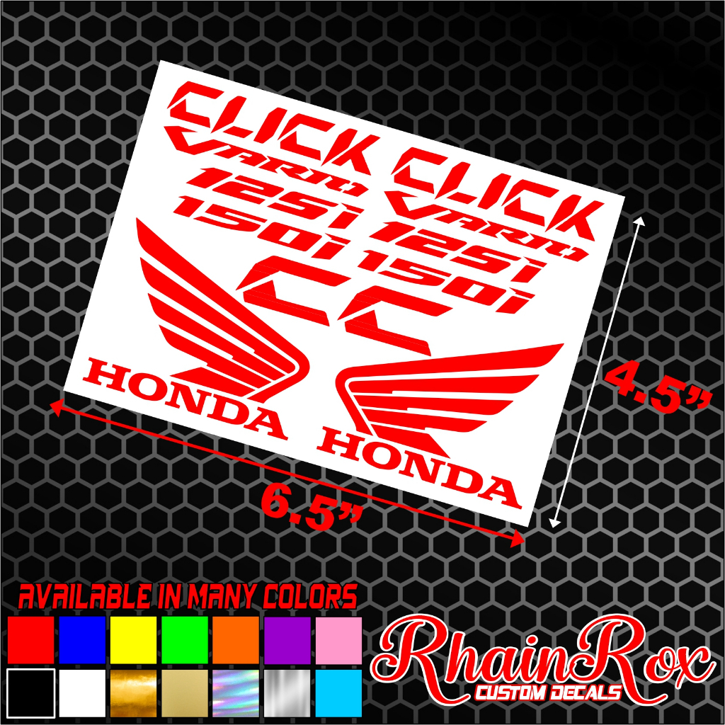 honda click sticker set pack waterproof machine cut | Shopee Philippines