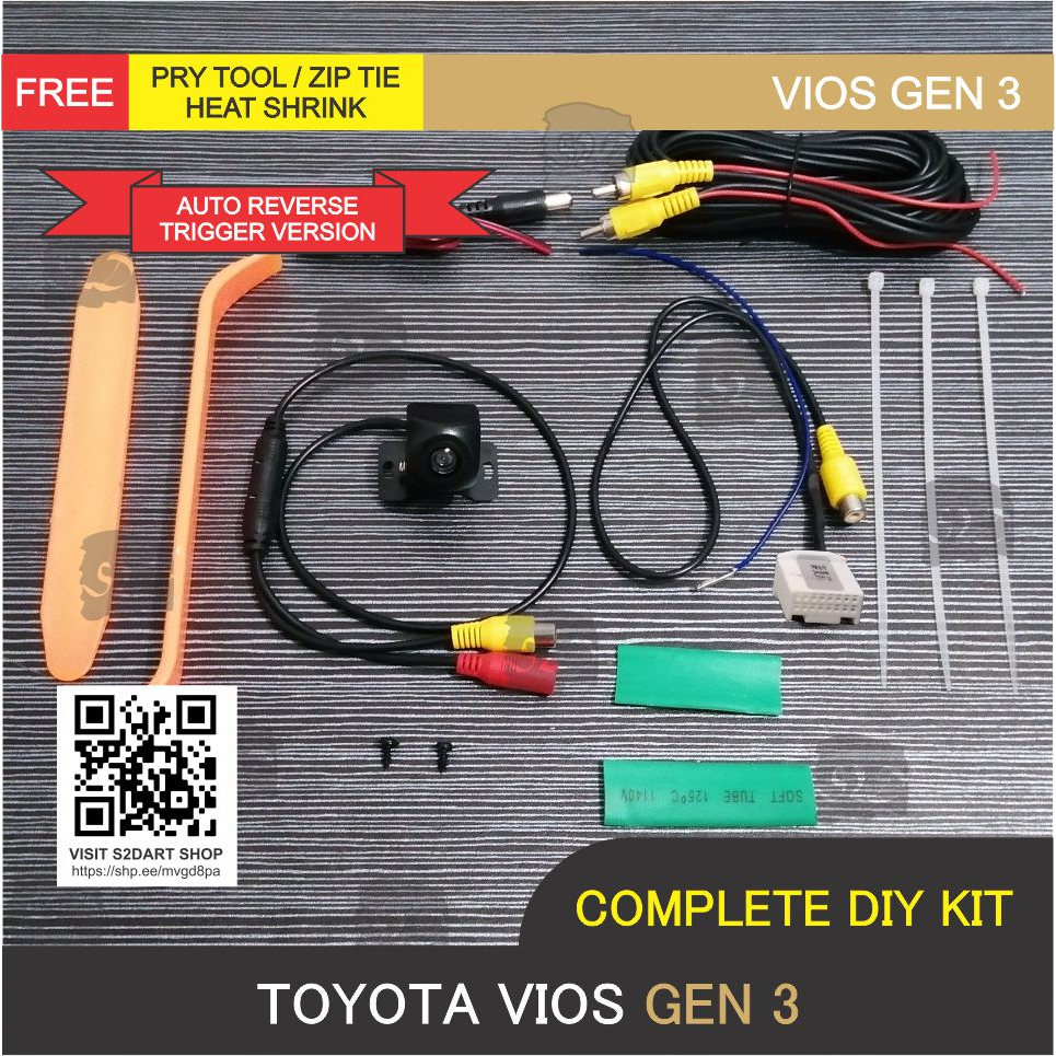 Toyota Vios Gen 3 (2014 - 2018) Reverse Camera Auto Trigger v3.0 with ...