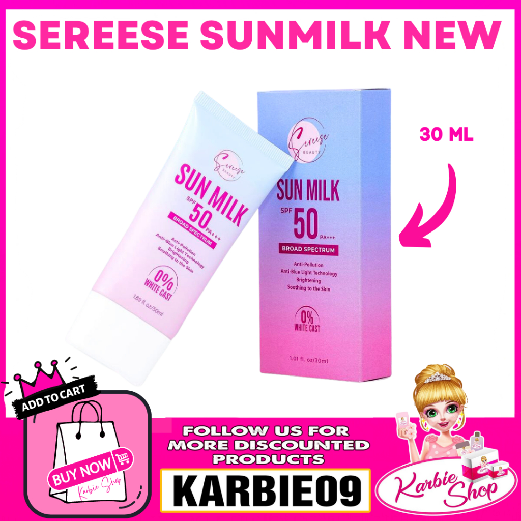 Orig Sereese Beauty Sun Milk SPF 50+++ Broad Spectrum Sunscreen (30 ml) | Shopee Philippines