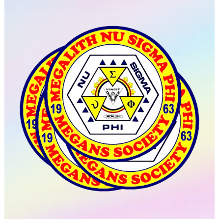 MEGANS MEGALITH NU SIGMA PHI Logo Sticker size 2.7 inches | Shopee ...