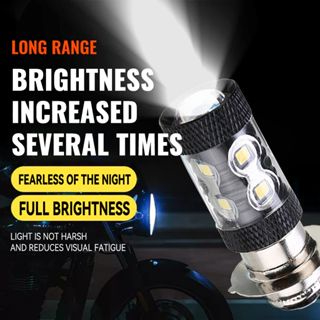 Motorcycle Headlight Bulbs P15D 50W Super Bright LED Front Light Bulb ...