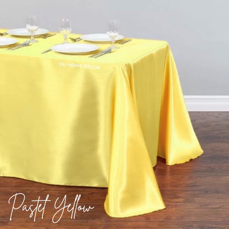 TABLE CLOTH SILK Satin Shiny Table Cloth | Shopee Philippines