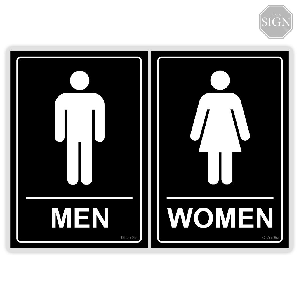 Restroom Toilet Men Women - Laminated Signage - A4 Size | Shopee ...