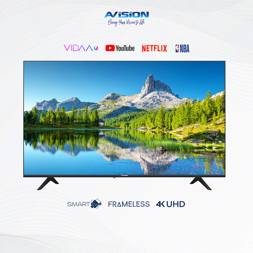 Avision 50 Inch Frameless 4K Smart Digital Bluetooth Led TV w/ Built-in ...