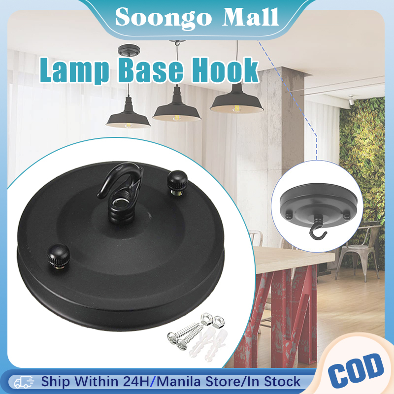 Retro Ceiling Lamp Base Plate Industrial Style Chandelier Hook Metal ...